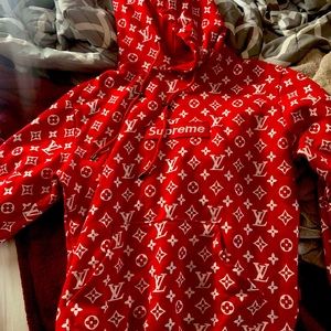 Louis Vuitton | Sweaters | Louis Vuitton X Supreme Collab Sweater ...